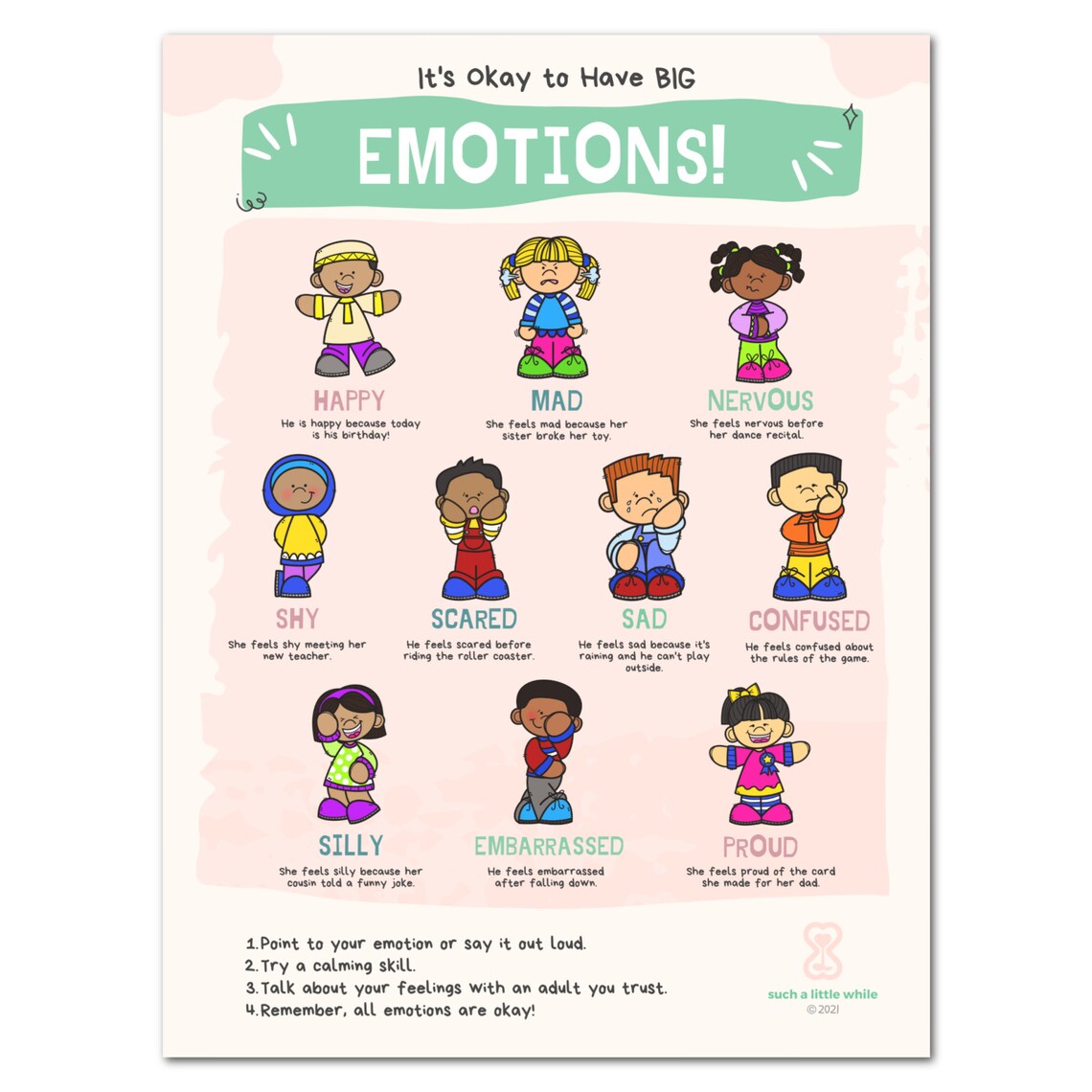Kids Feelings & Emotions Chart Feelings Chart PDF DOWNLOAD Feelings ...