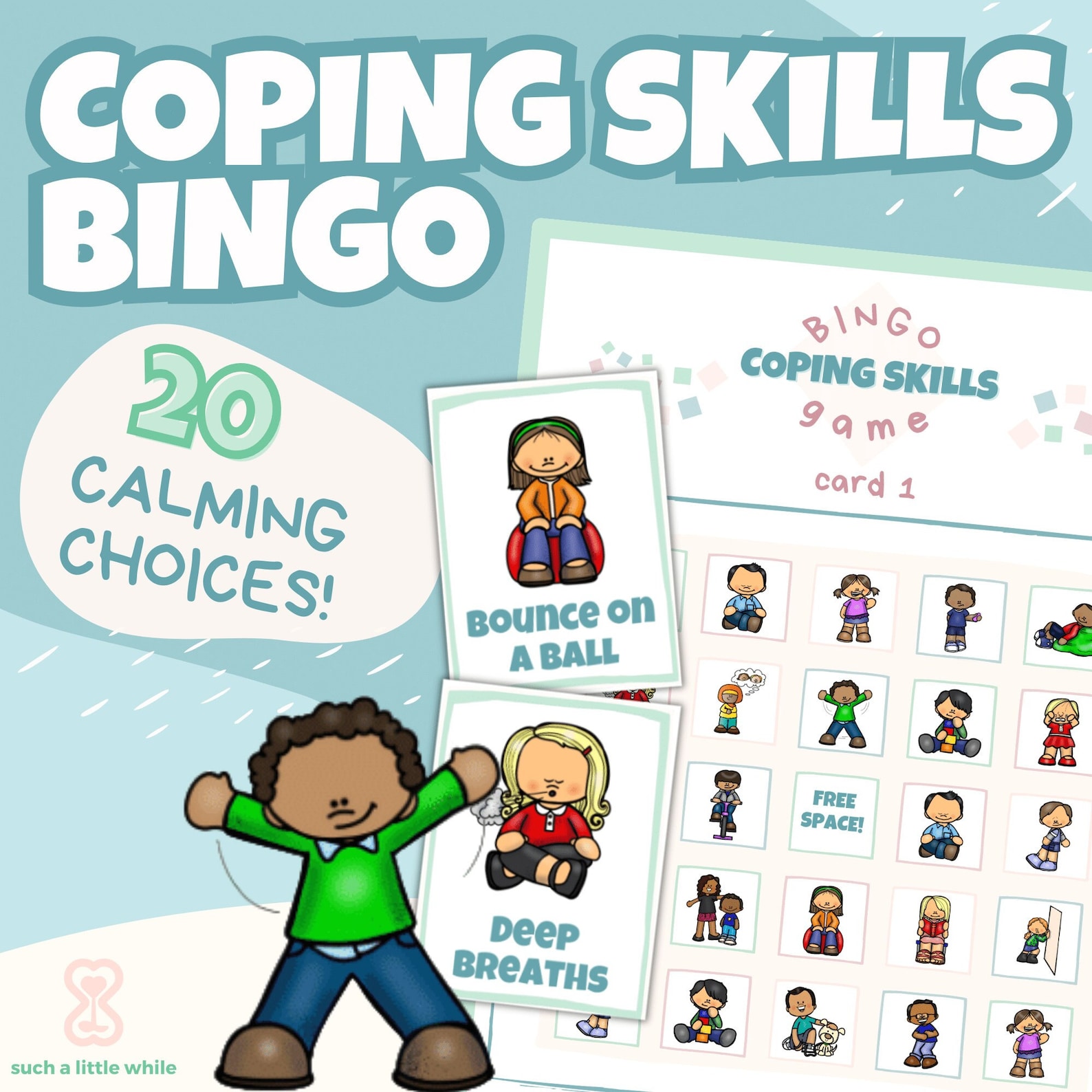 Coping Skills BINGO PDF for Kids | Printable SEL Game | Mental Health ...