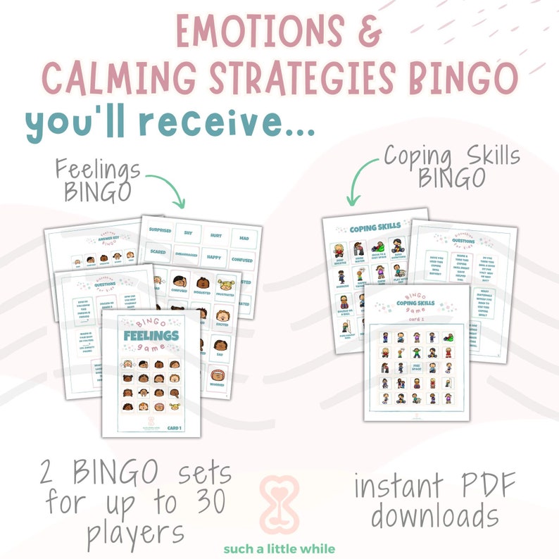 Emotions & Calming Strategies BINGO Bundle: Save on 2 Printable ...