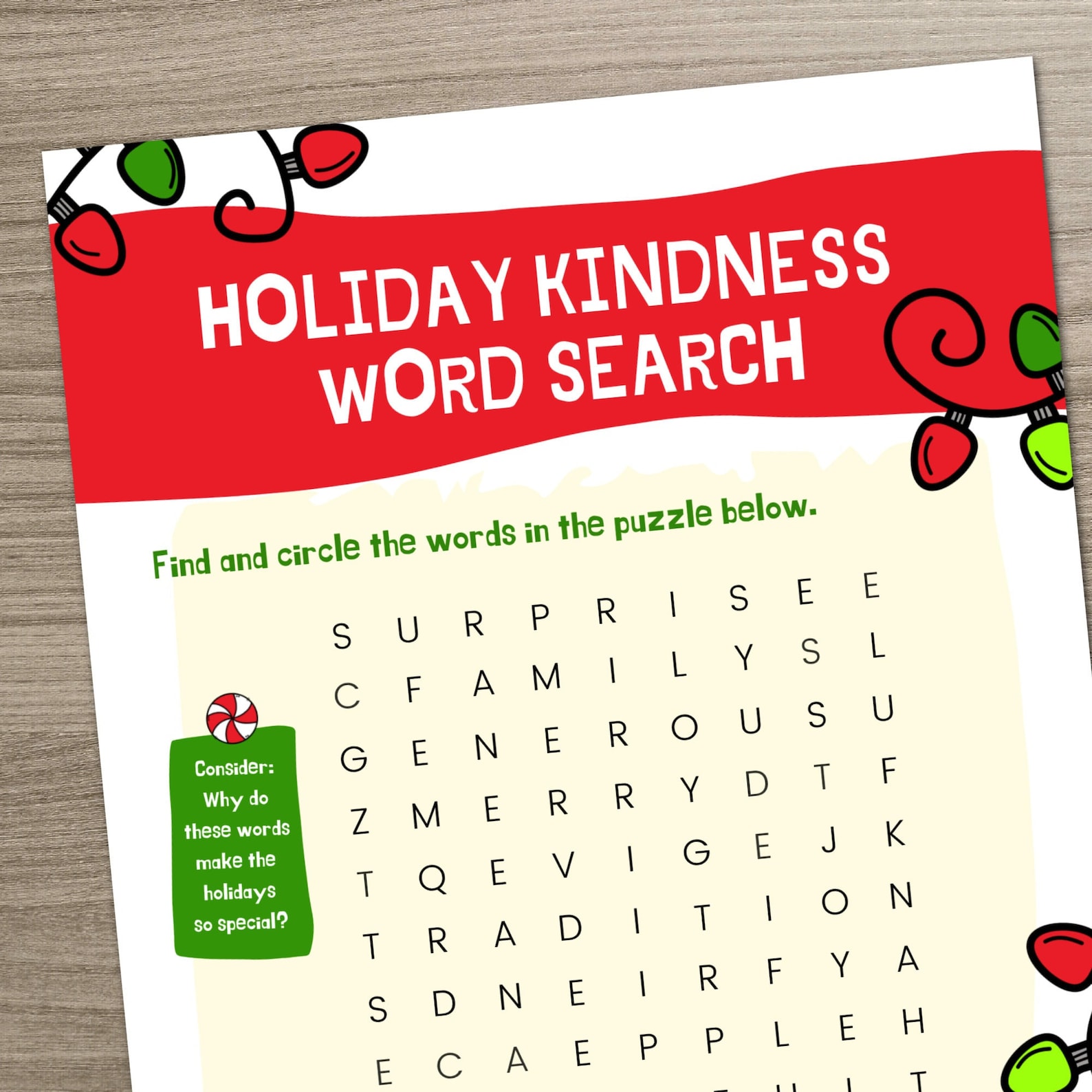 Christmas Word Search for Kids | Printable PDF | Easy Holiday Word ...