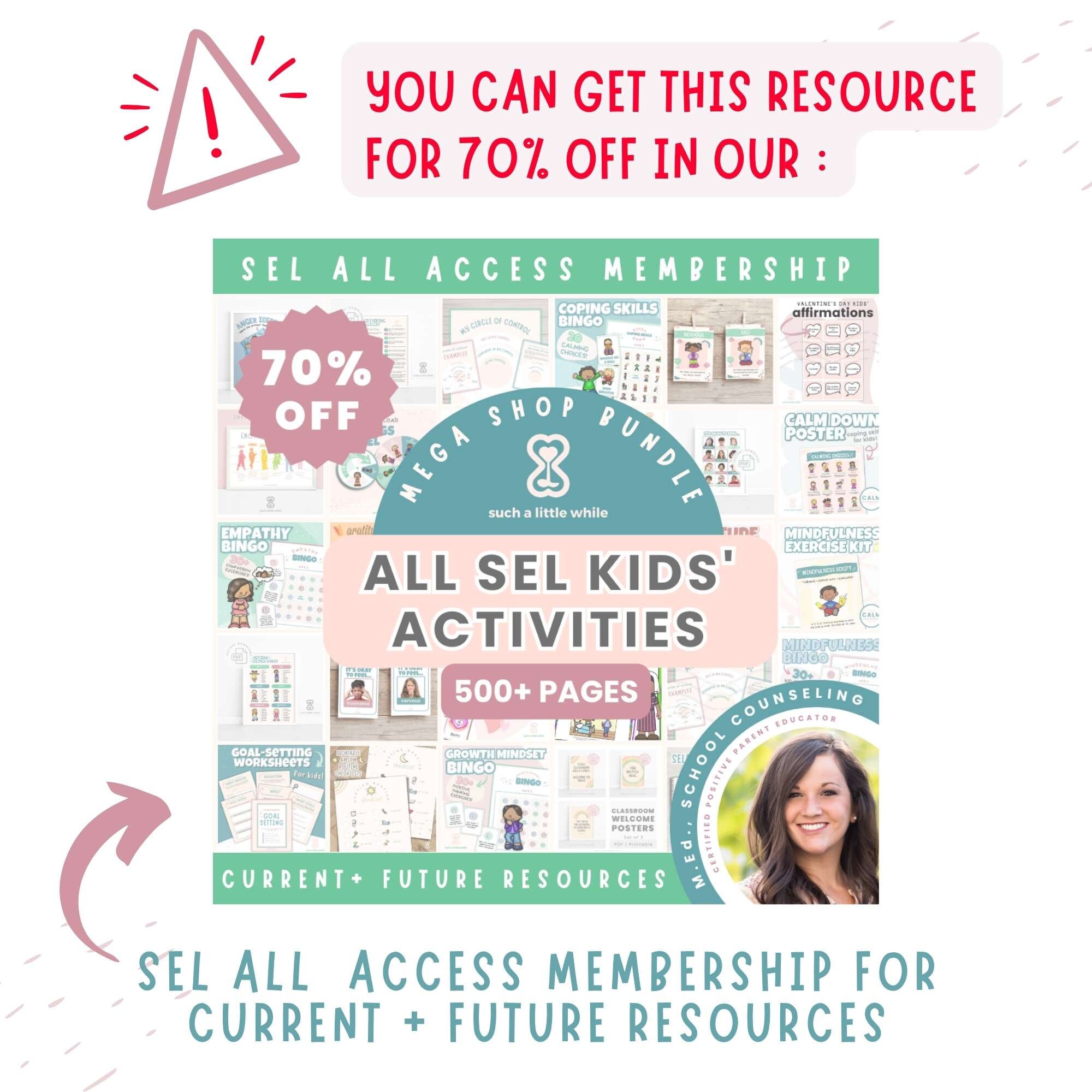 Grounding Techniques for Kids Bundle Anxiety PDF Posters Calming ...