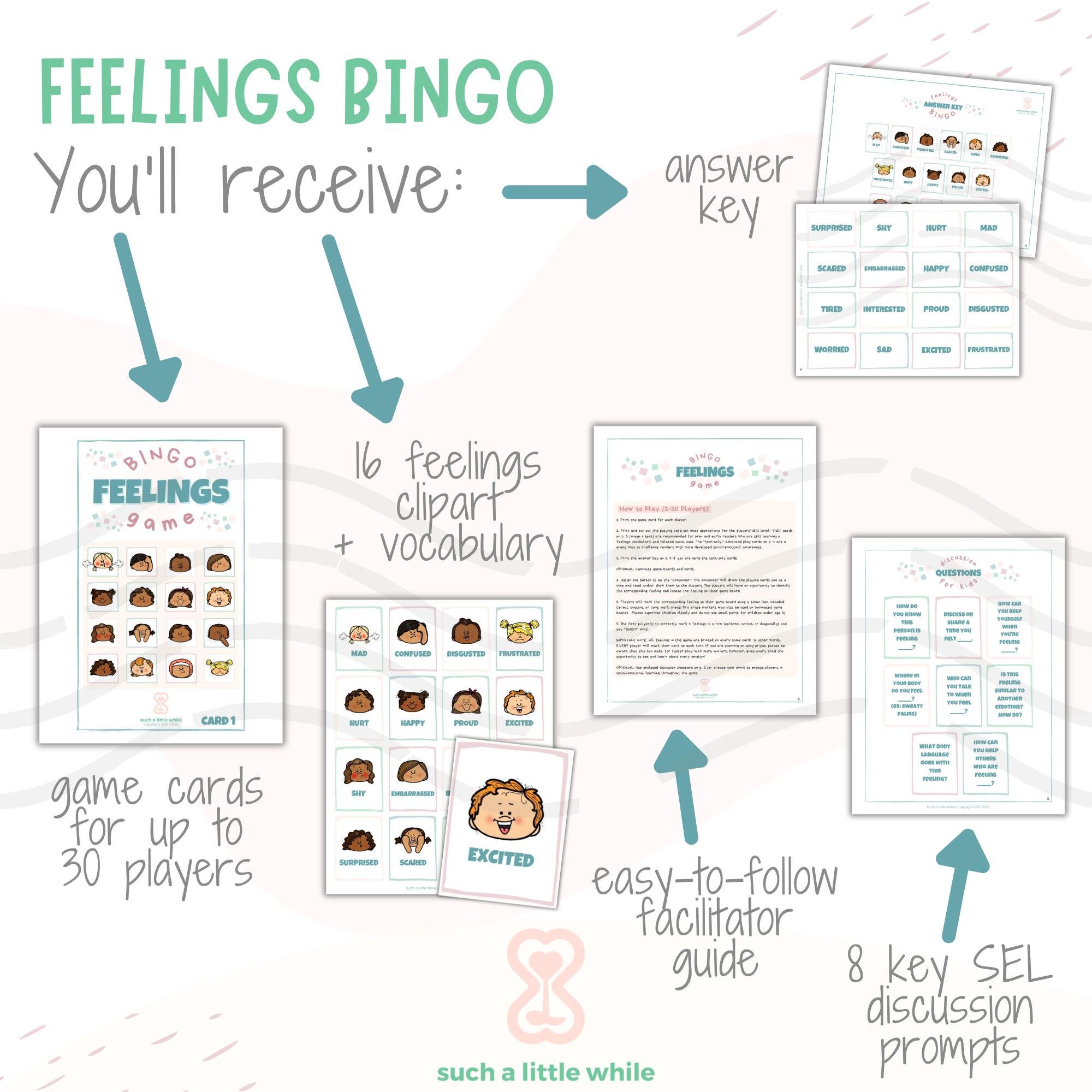 Emotions & Calming Strategies BINGO Bundle: Save on 2 Printable ...