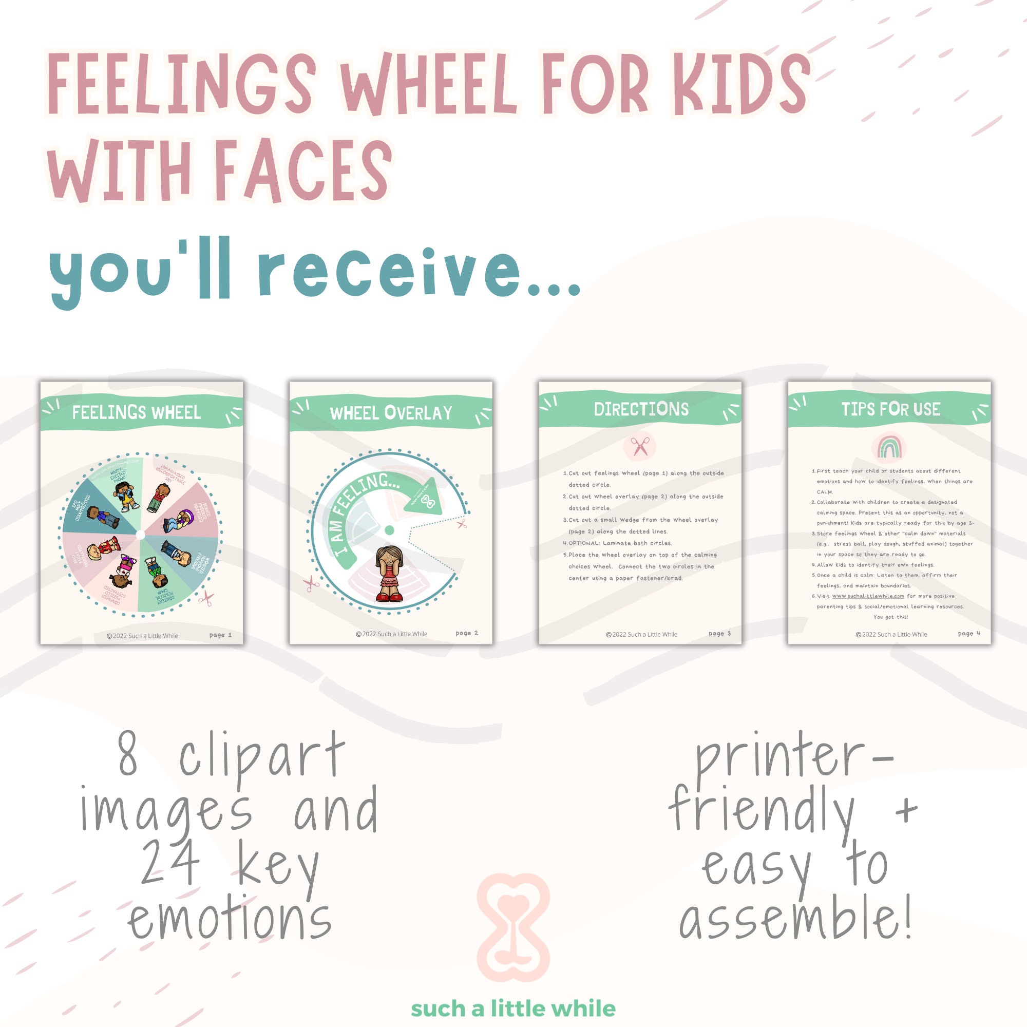 Feelings & Coping Skills for Kids Ultimate Toolbox Bundle 60 Pages of ...