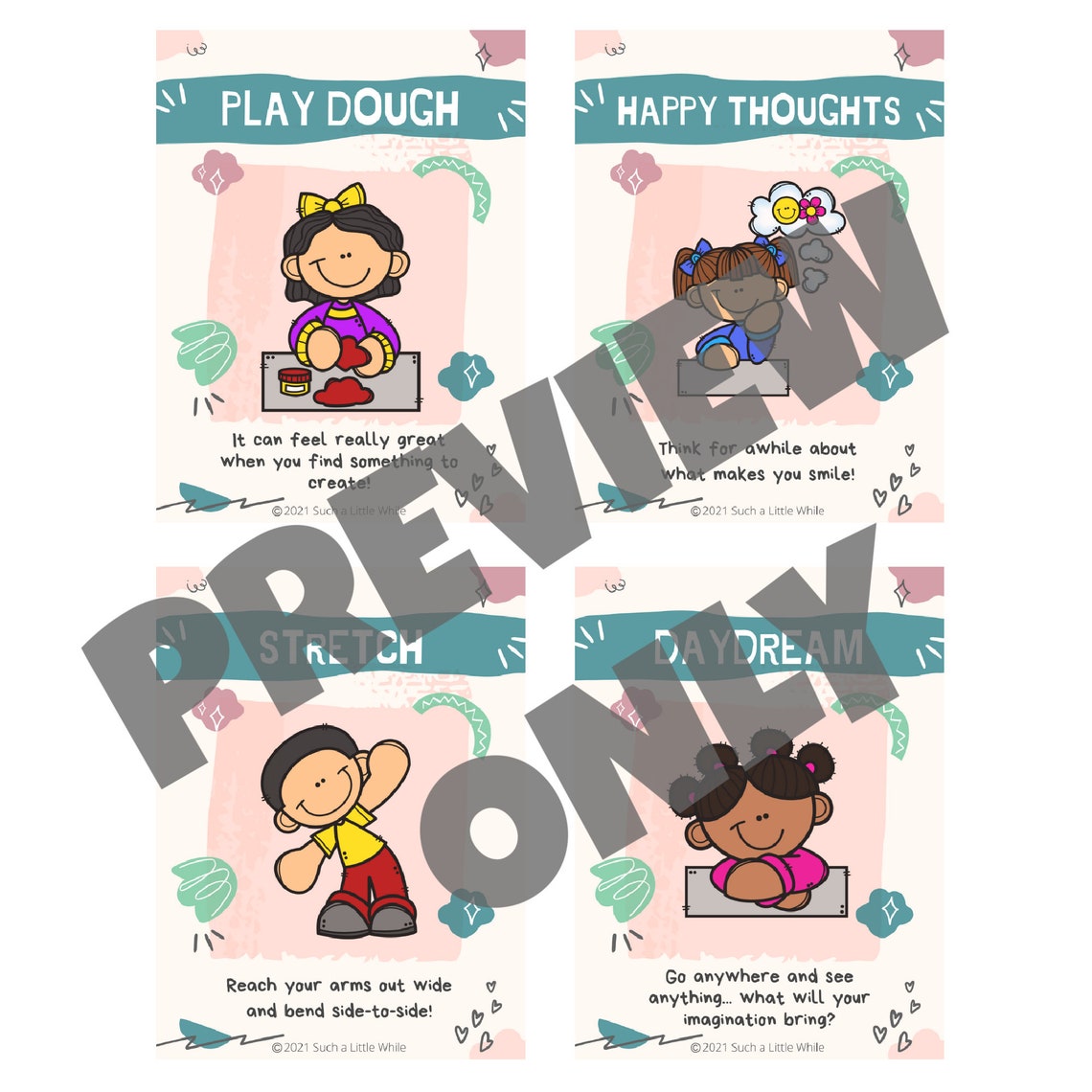 Calming Strategy Cards PDF Printable Coping Skills Cards | Etsy