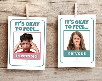 Kids Feelings Flashcards Emotions Flashcards Montessori - Etsy
