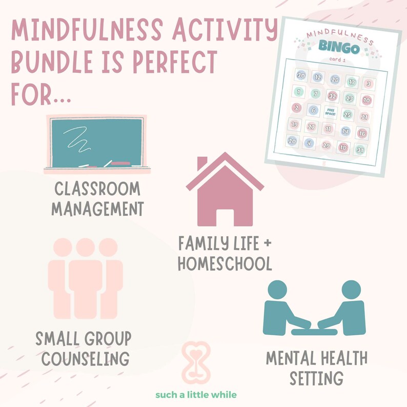Mindfulness Activities for Kids Pdfs Bundle for Elementary & Middle ...