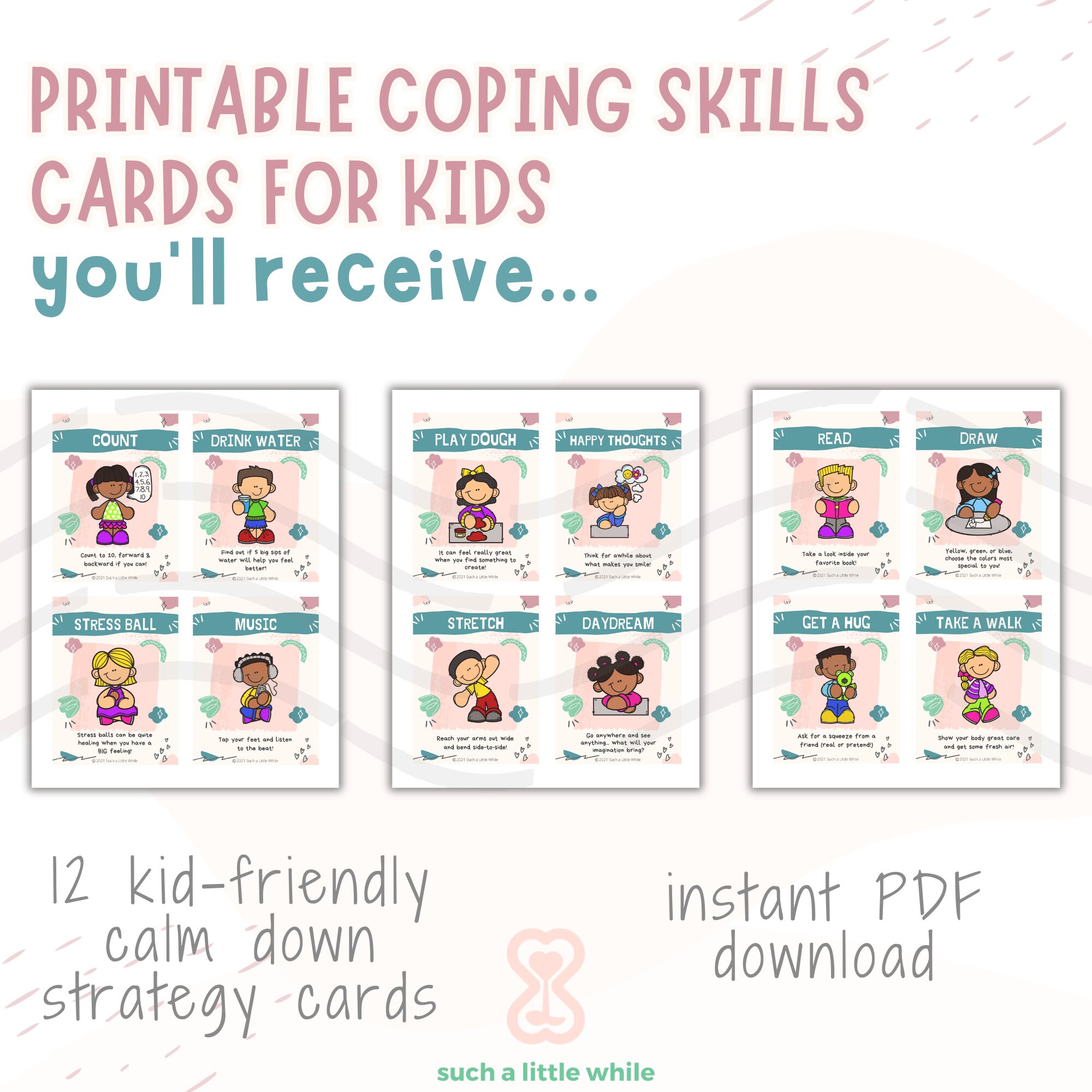 Feelings & Coping Skills for Kids Ultimate Toolbox Bundle 60 Pages of ...