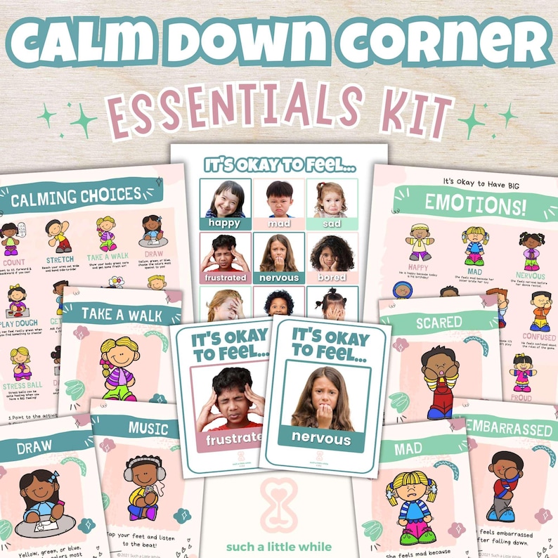 Calm Down Corner Printable Kit for Kids | INSTANT PDF DOWNLOAD | Calm ...
