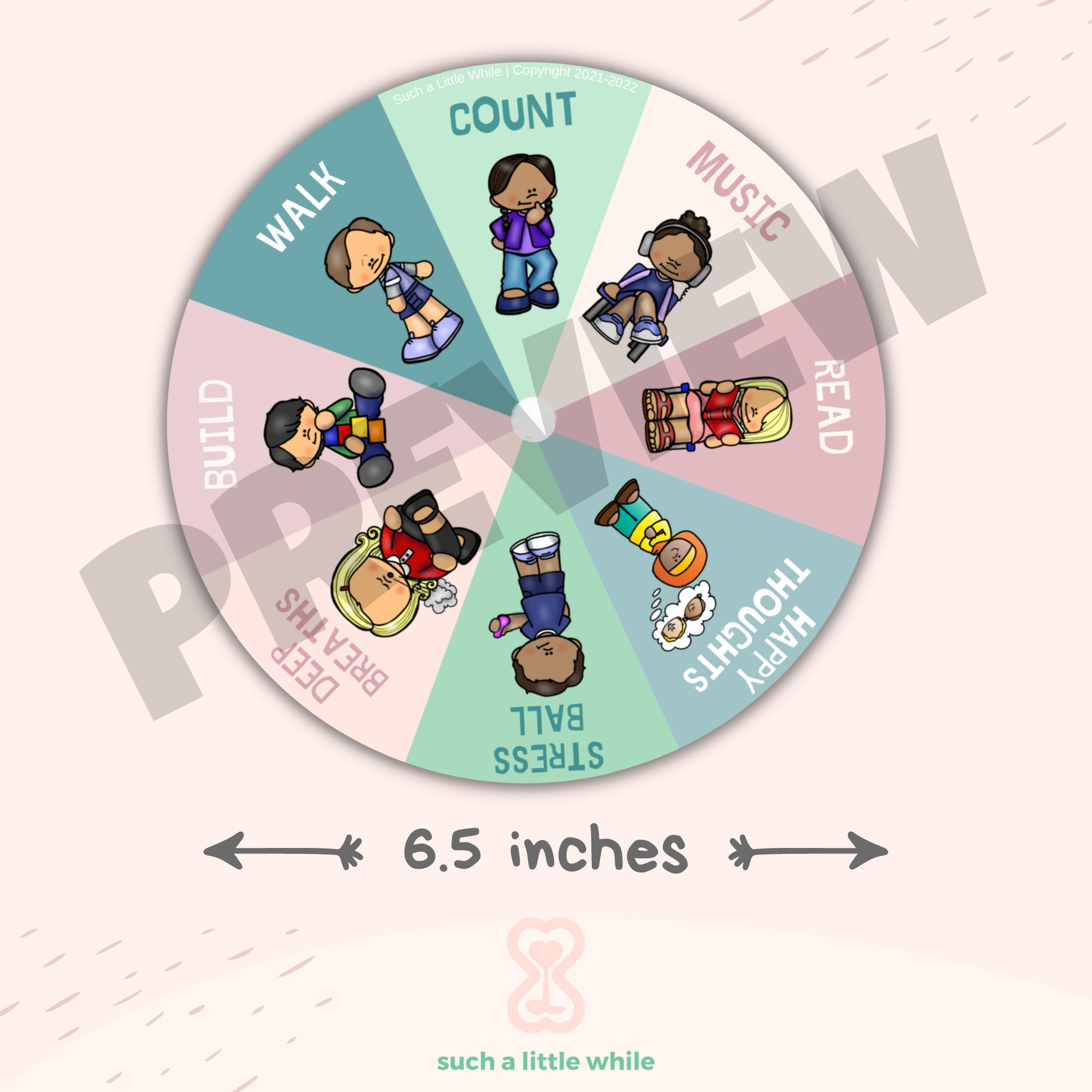 Coping Skills Wheel for Kids | Anxiety Relief | Mental Health Therapy ...