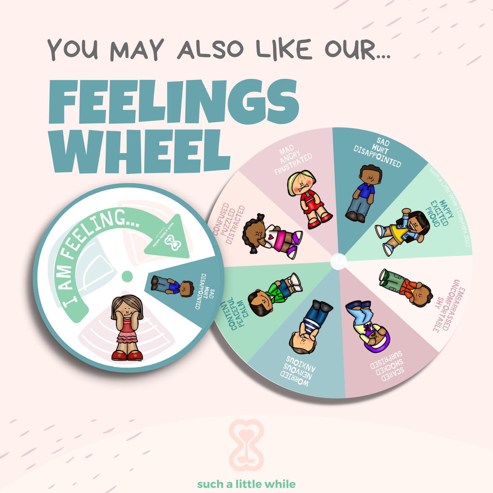 Coping Skills Wheel for Kids Anxiety Relief Mental Health - Etsy