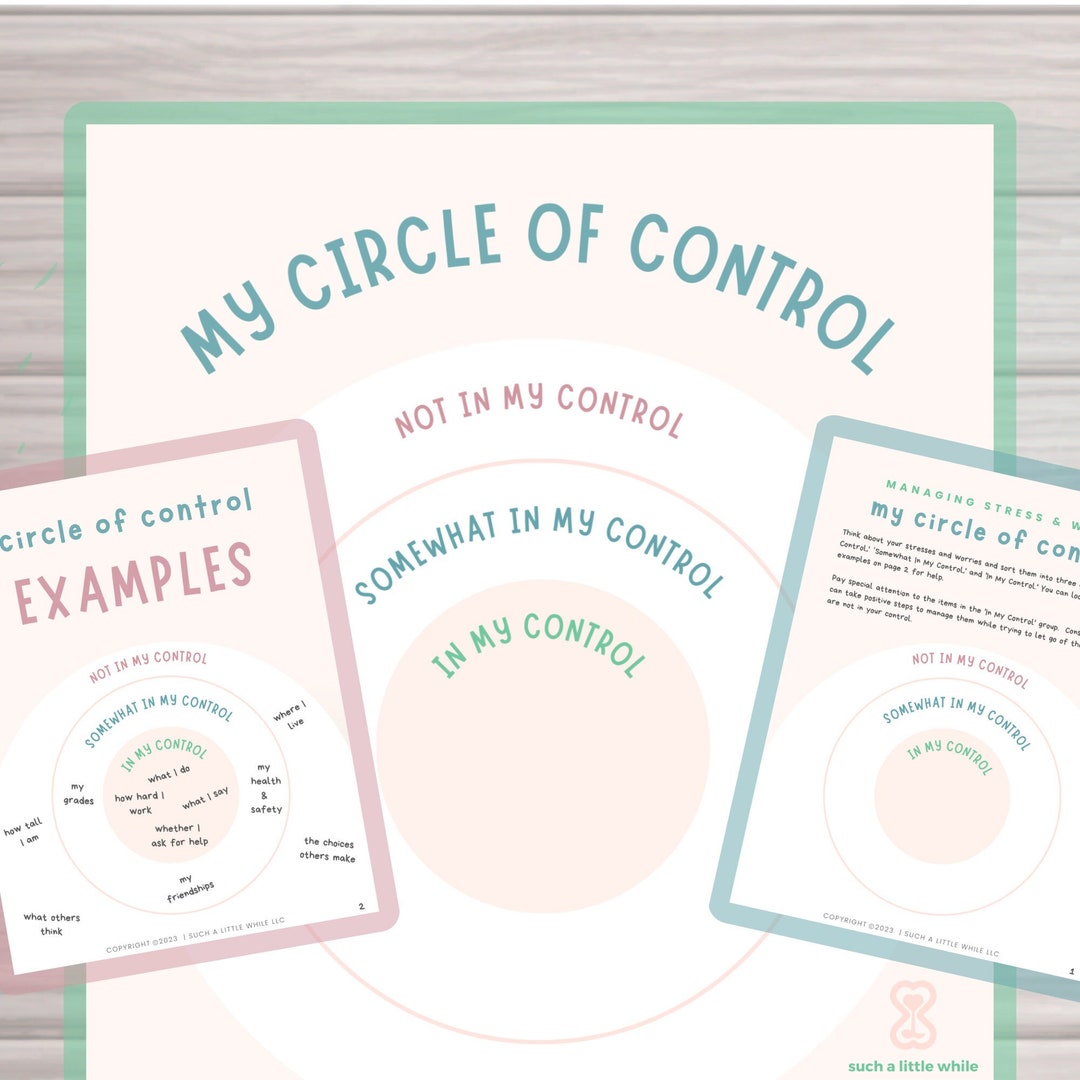 Circle of Control for Kids Printable Template & Activities | Sphere of ...