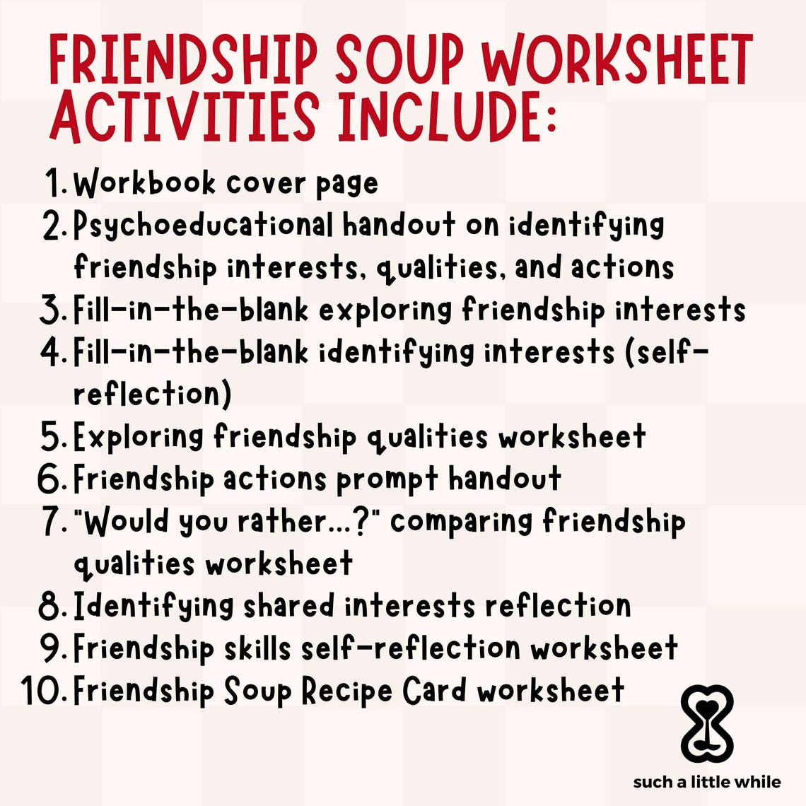 Friendship Soup Activity for Kids PDF Worksheets | Social Skills for ...