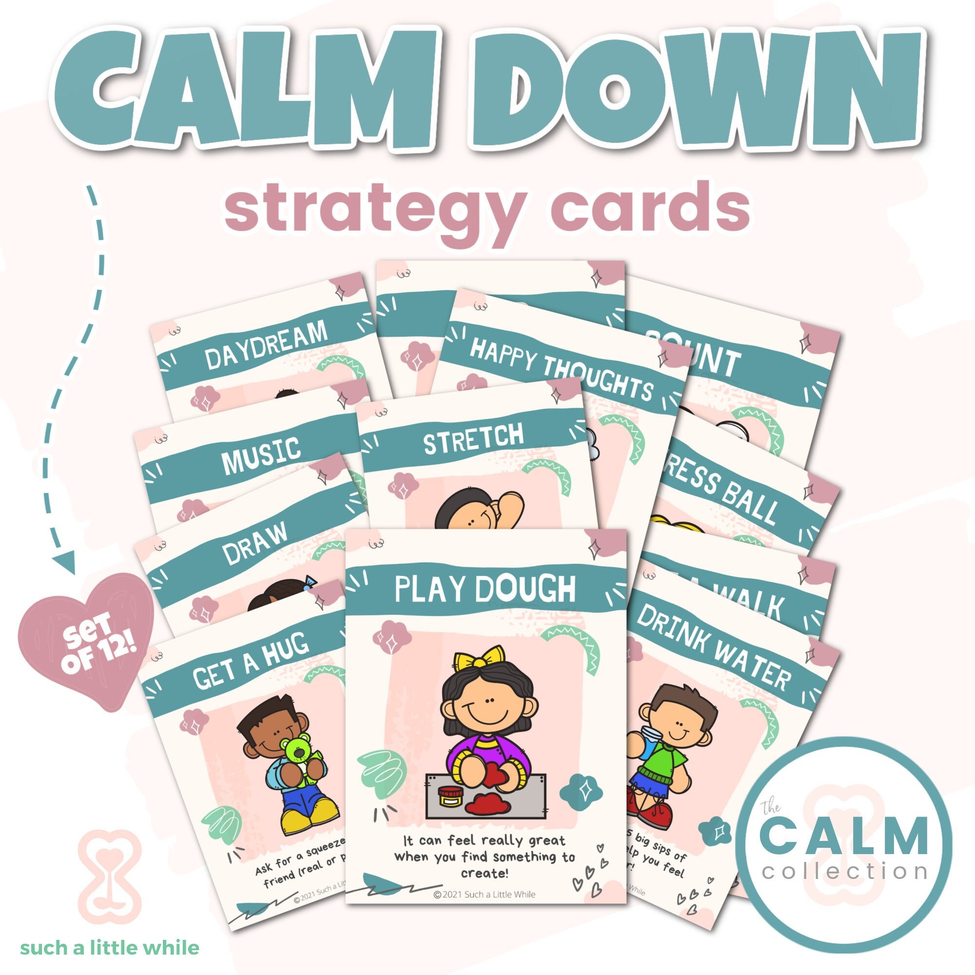 Calming Strategy Cards PDF Printable Coping Skills Cards - Etsy