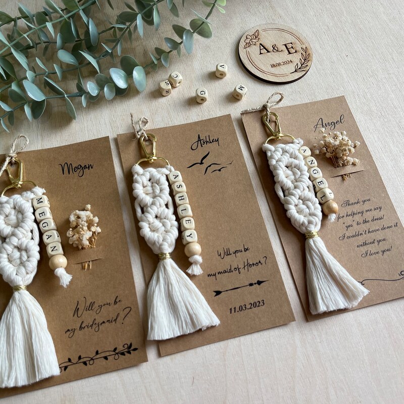 Macrame Key Chain - Etsy