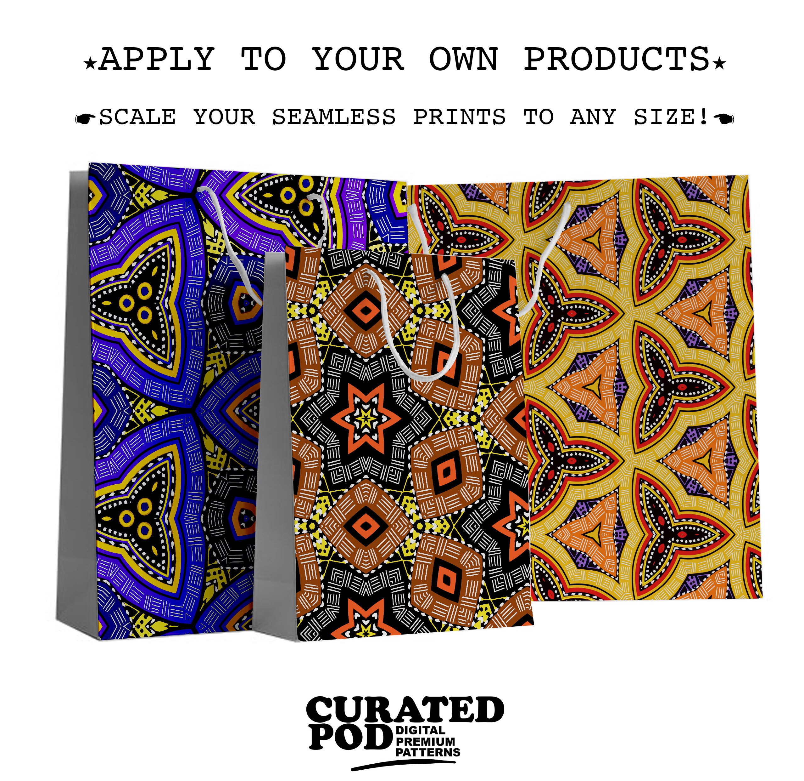 Africa Pattern Digital Print, African Digital Papers, Ankara Wax Print ...