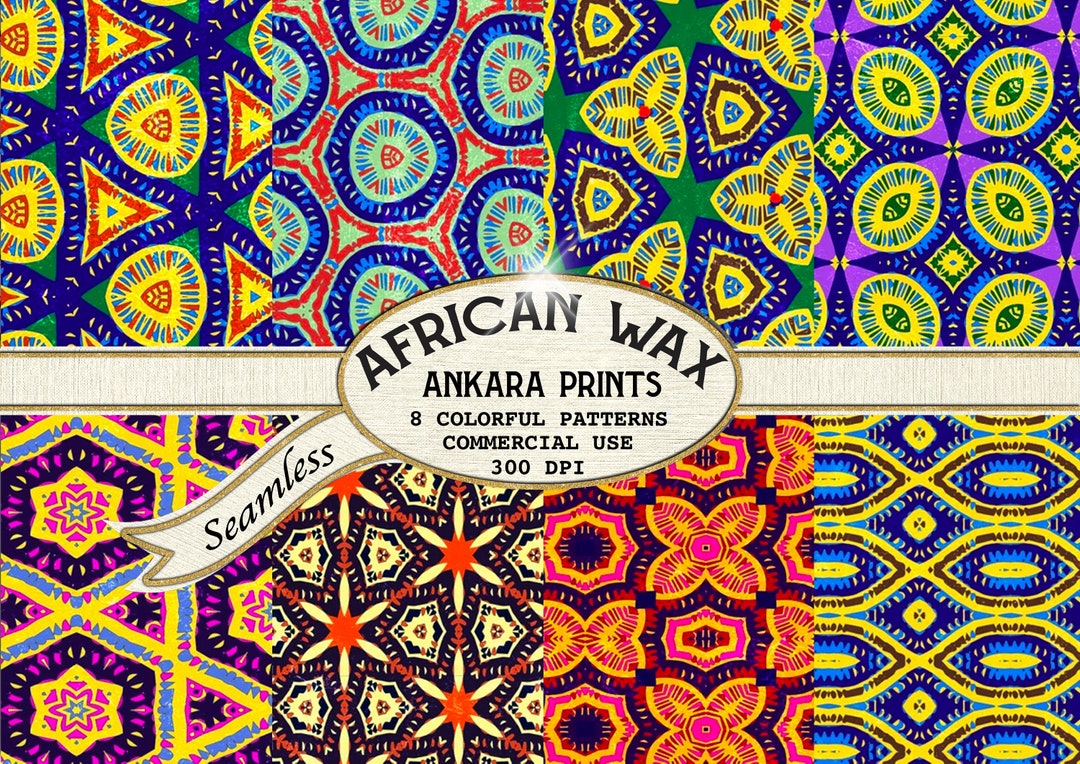 Vintage African Prints, Seamless Colourful Patterns for Instant ...