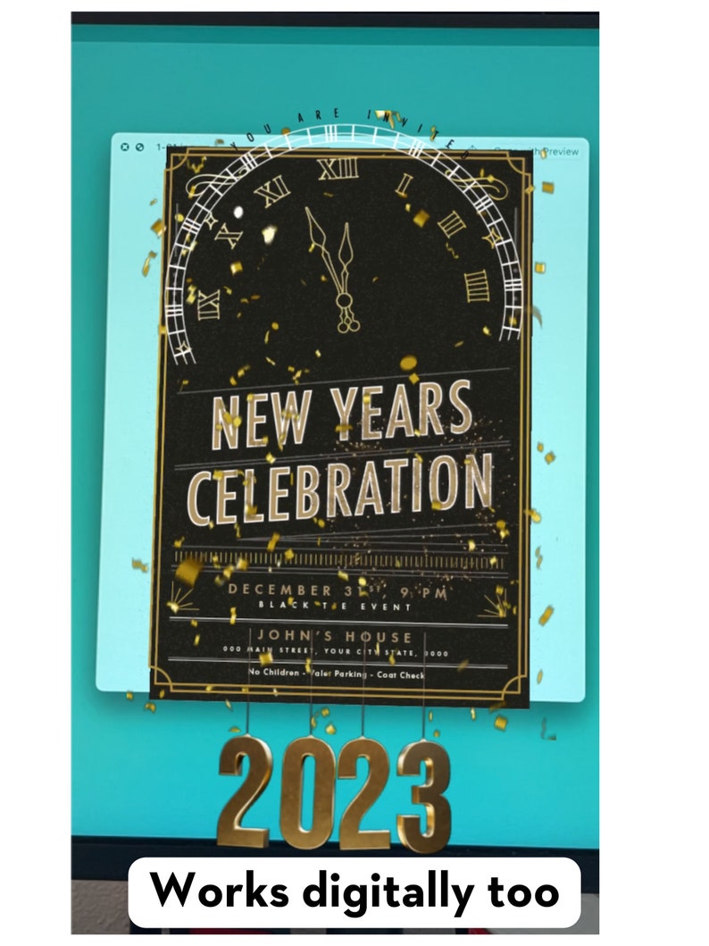 Custom Party DIGITAL Augmented Reality AR Invitation - Etsy