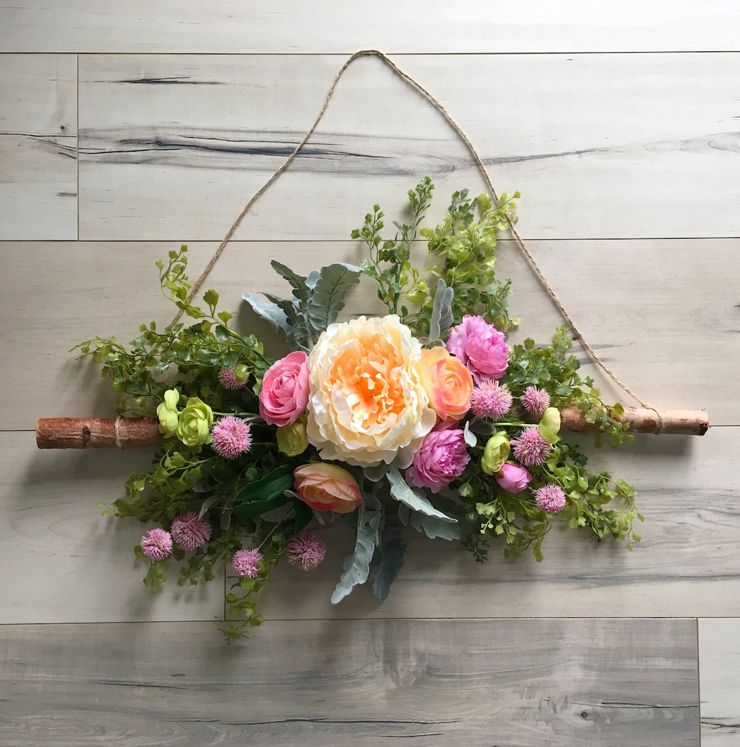 Floral Swag Faux Floral Hanger Nursery Floral Decor - Etsy