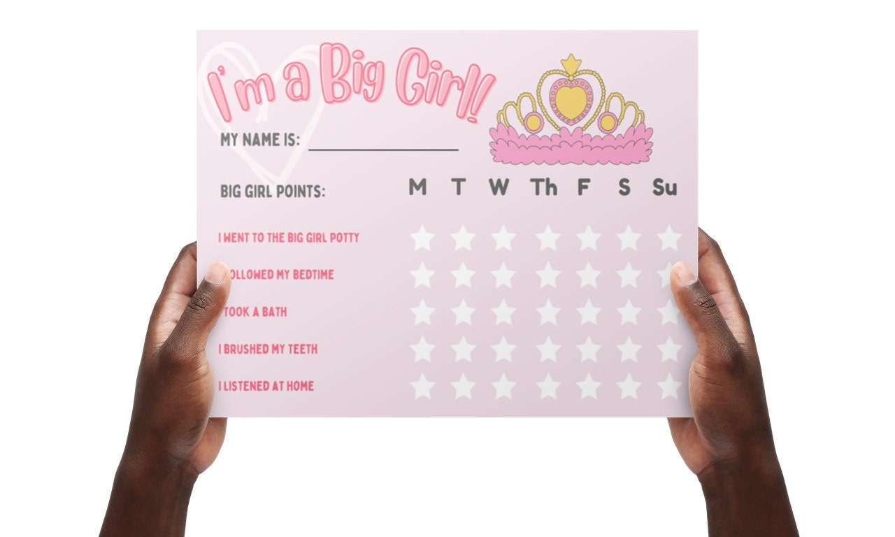Digital Download Childrens Reward Chart Good Behaviour Girl - Etsy