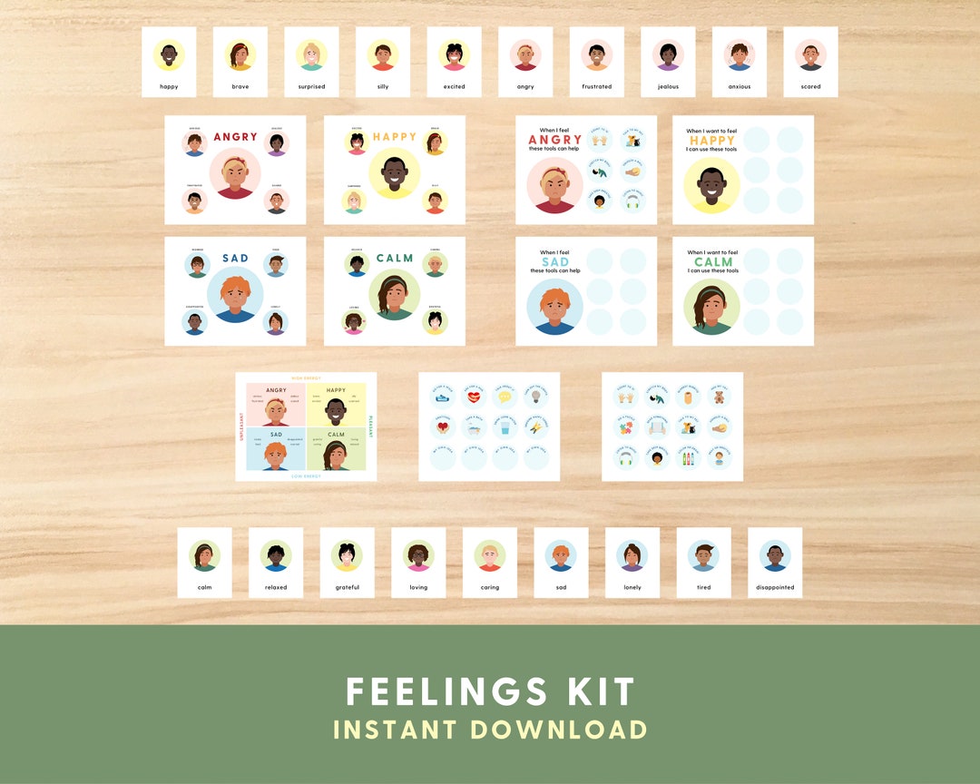 Feelings Kit for Kids Calm Down Corner Mindfulness Self-regulation ...