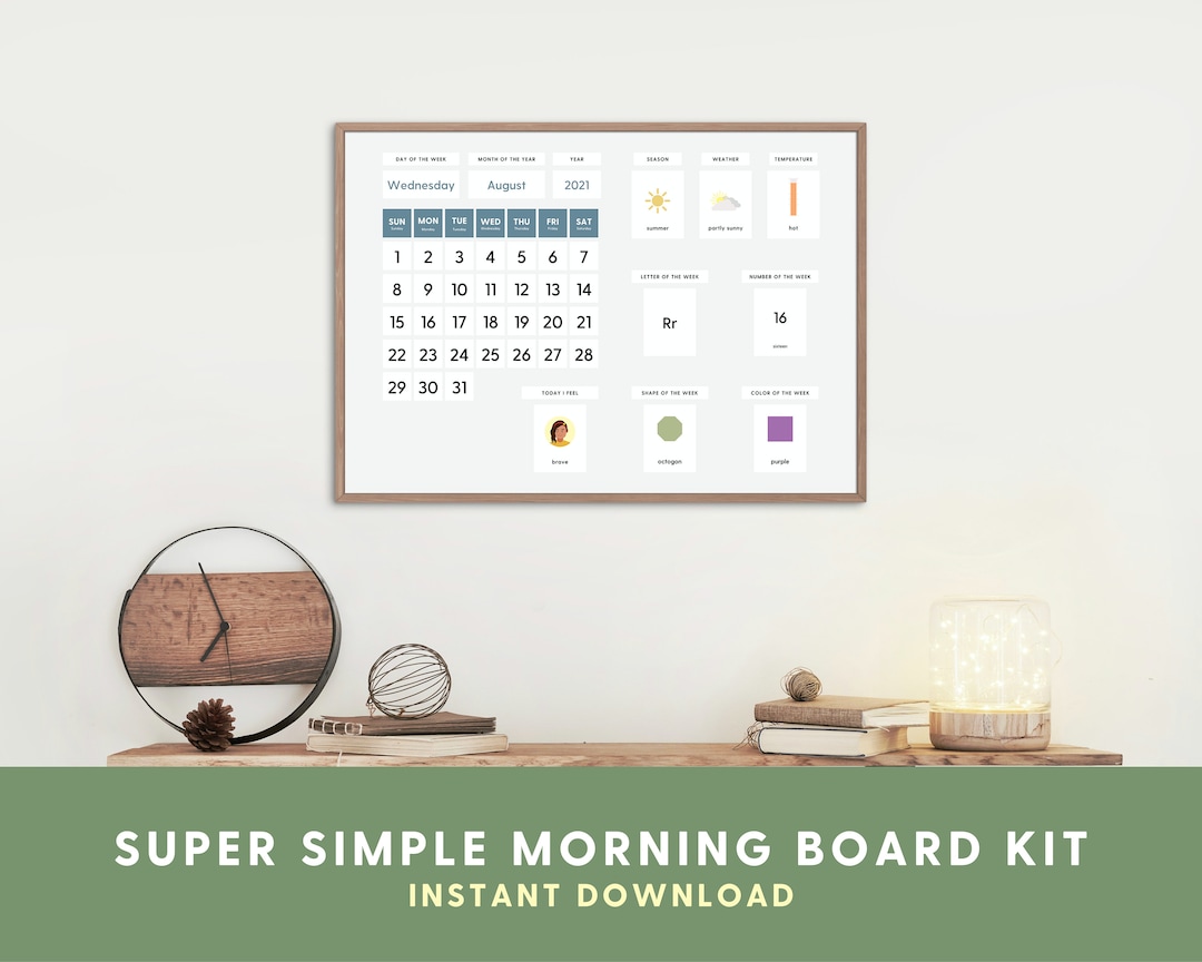 Super Simple Morning Board Kit Homeschool Preschool Circle Time ...