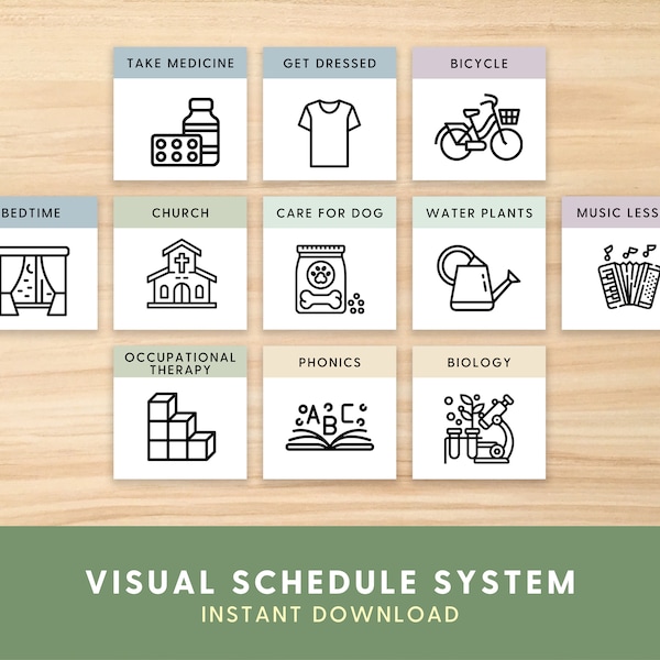 Adhd Visual Schedule - Etsy
