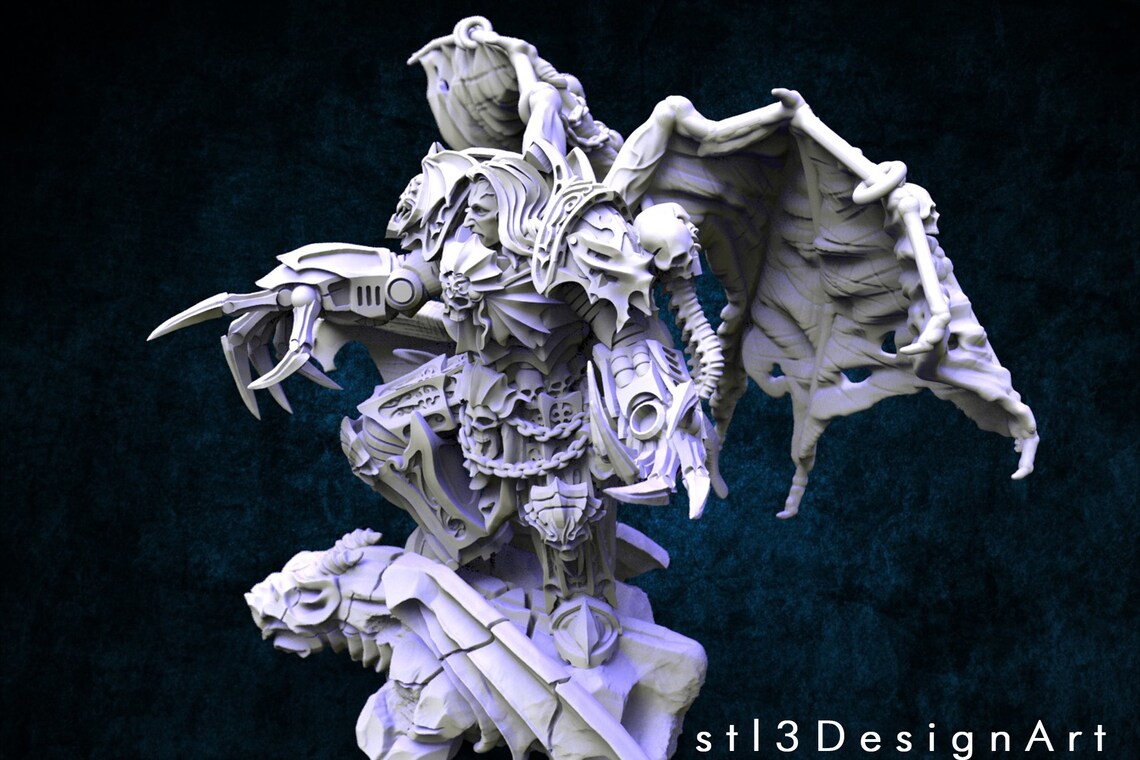 The Night Lord Haunter 3D Printing Konrad Curze 3D Figure | Etsy