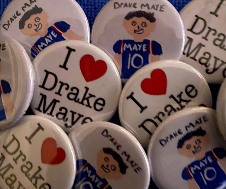 Drake Maye - New England Patriots - 1.25" Pinback Buttons/magnets Four ...