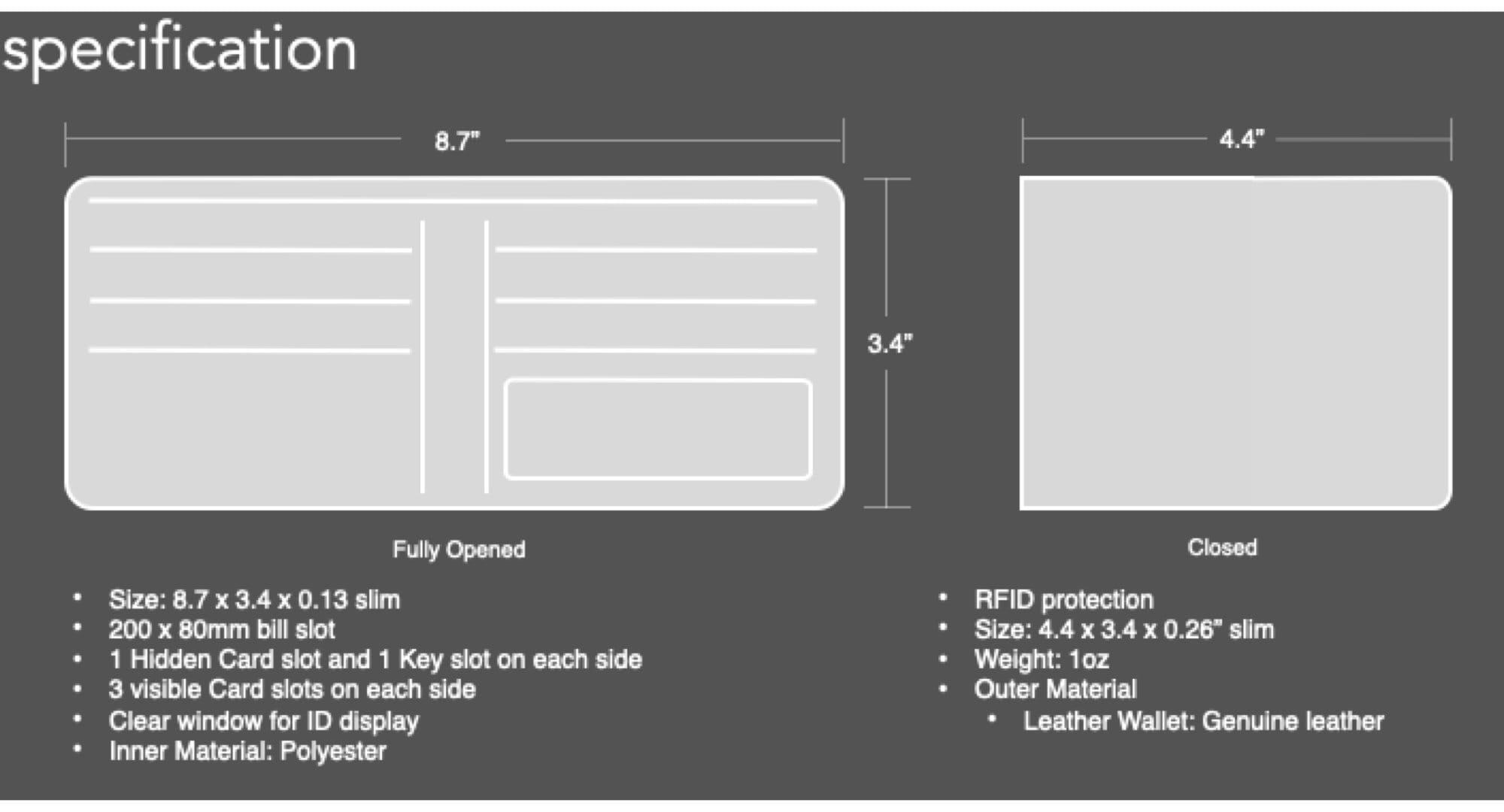 Bifold Slim & Soft RFID Blocking Black Classic Leather Wallet for Men ...