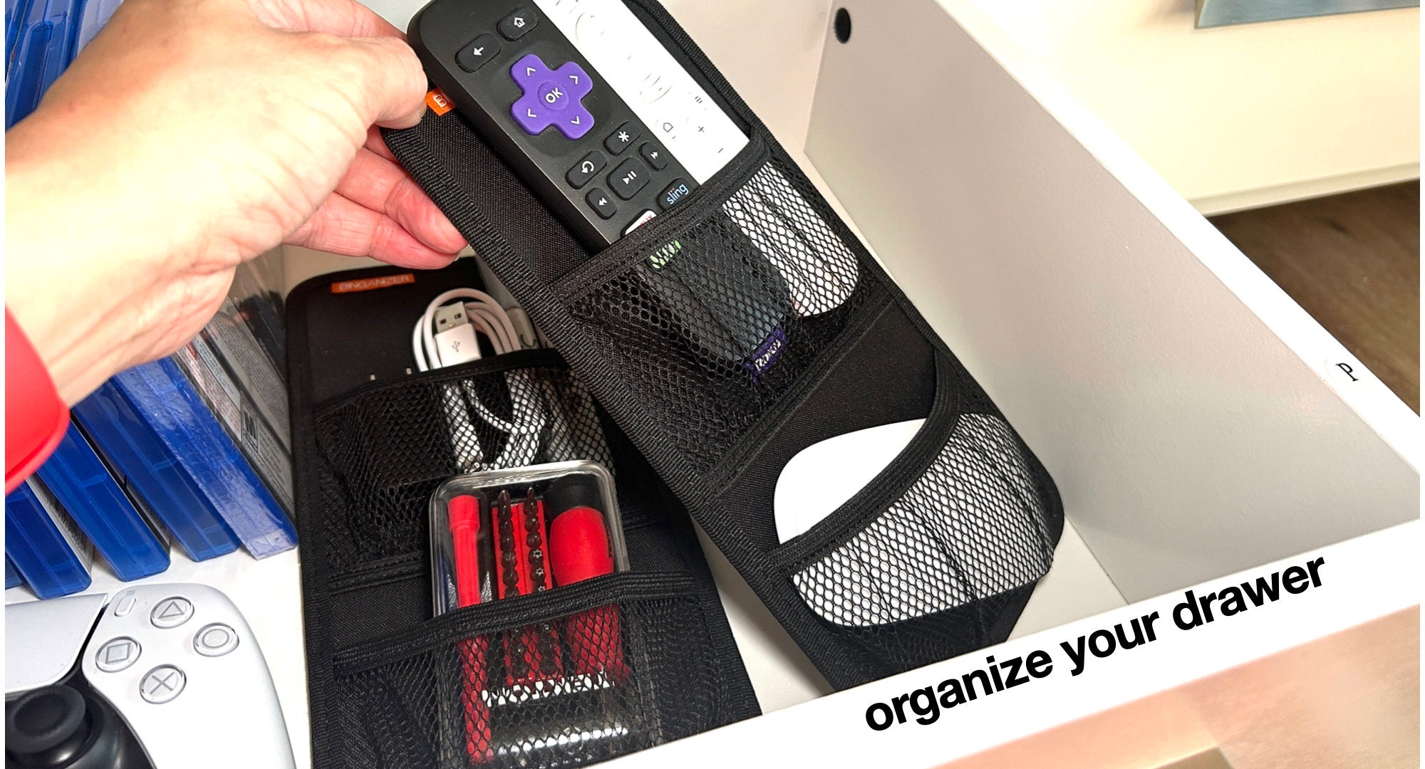 Organizers for Backpack, Cube Bin and Drawer. 2 PACKS, Elastic ...