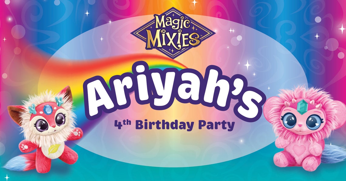 Personalized Digital Magic Mixlings mixies Birthday Party Invitation ...