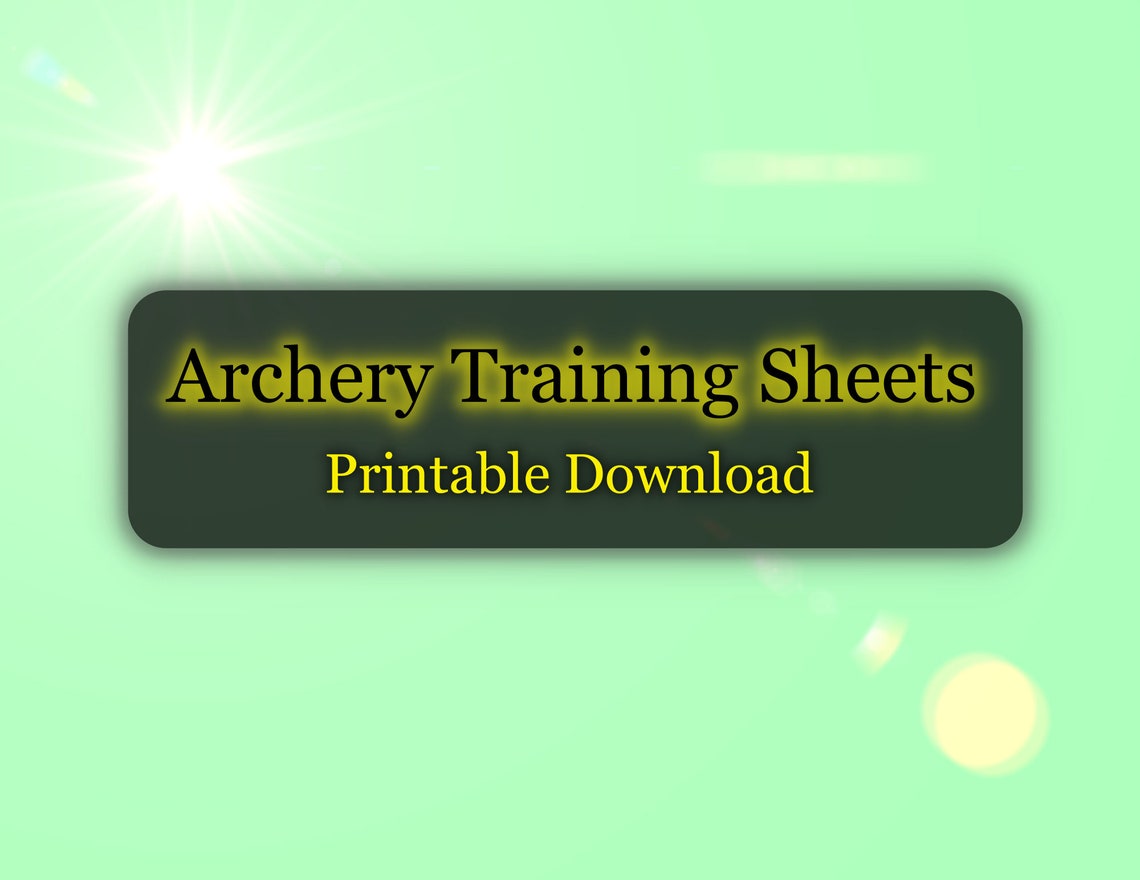 Printable Archery Target Practice Training Sheets Score Pin Tip Card 3D ...