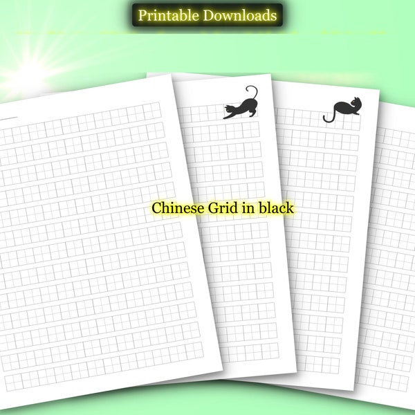 Chinese Writing Grid - Etsy
