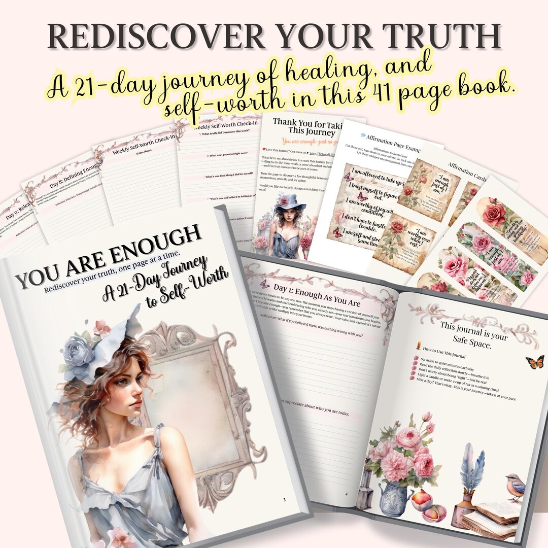 Mindfulness Journal and Workbook | Printable 21-day Guided Journal for ...