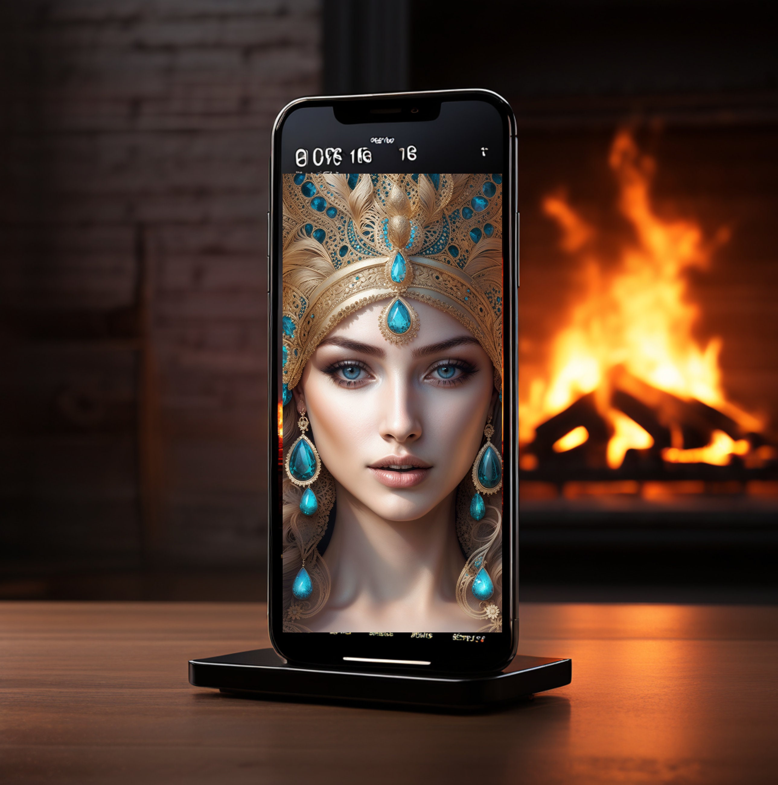 Phone Wallpaper Greek Goddess Aphrodite Athena Busty Women Dress 3D ...