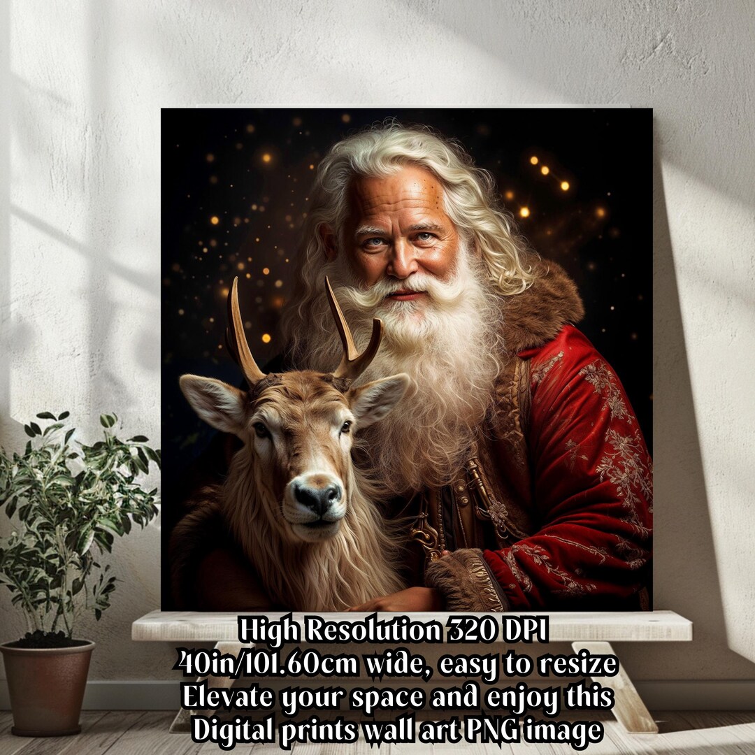 Father Christmas Aesthetic Posters - Downloadable Art for Wall Decor, T ...