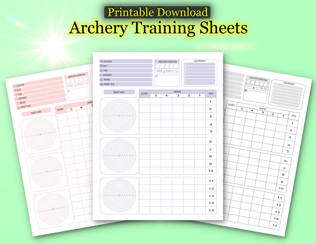 Printable Archery Score Cards at Hector Dwight blog