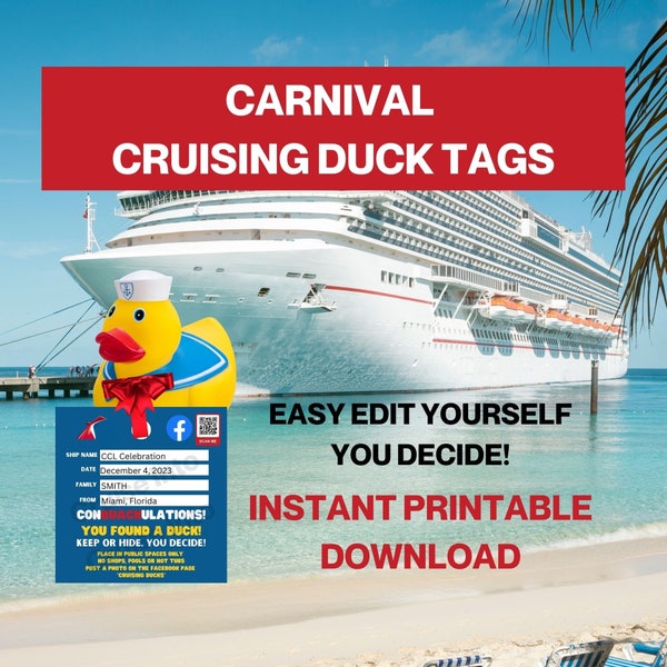 Carnival Tag Template - Etsy