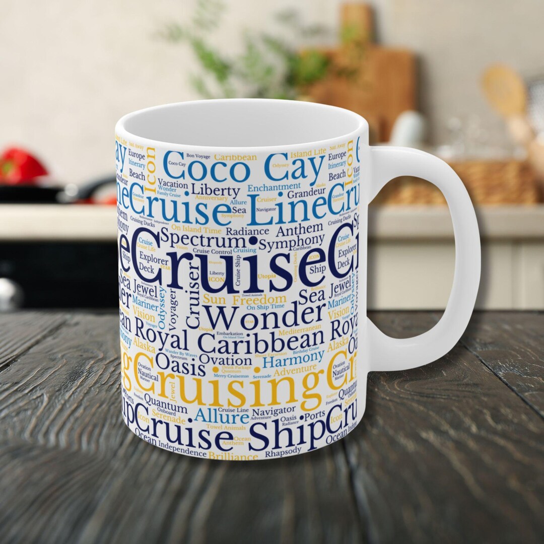 Royal Caribbean Cruise Words Mug, Cruise Mug, Cruise Gifts, Cruise ...
