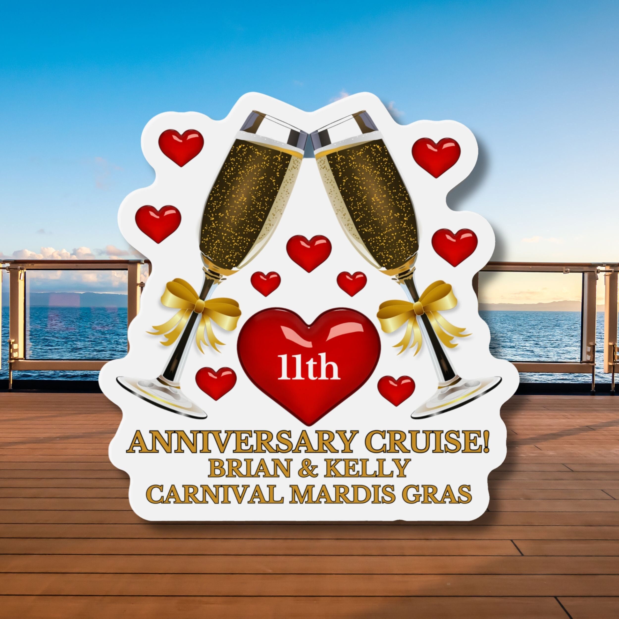 Personalized Anniversary Cruise Door Magnet, Anniversary Magnets ...
