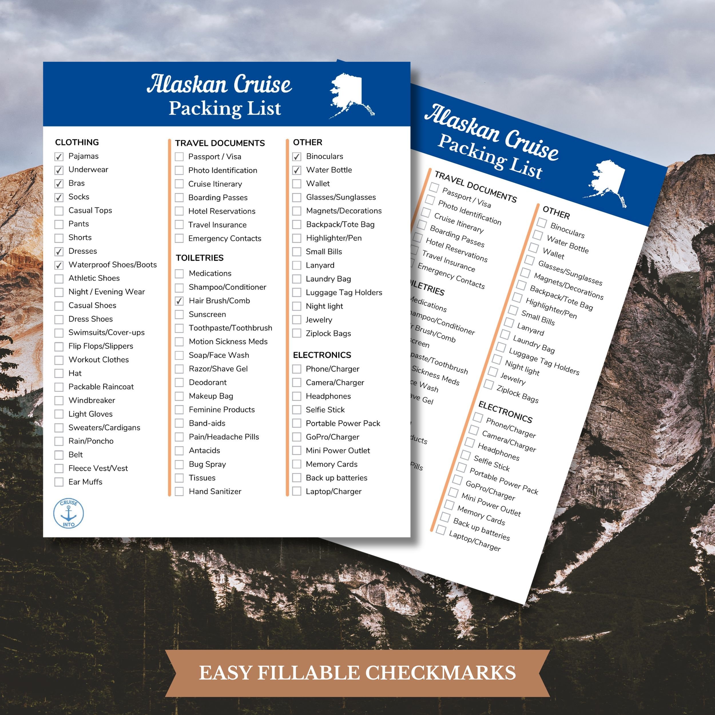 Alaskan Cruise Packing List, Printable Digital Download, Alaska Cruise ...