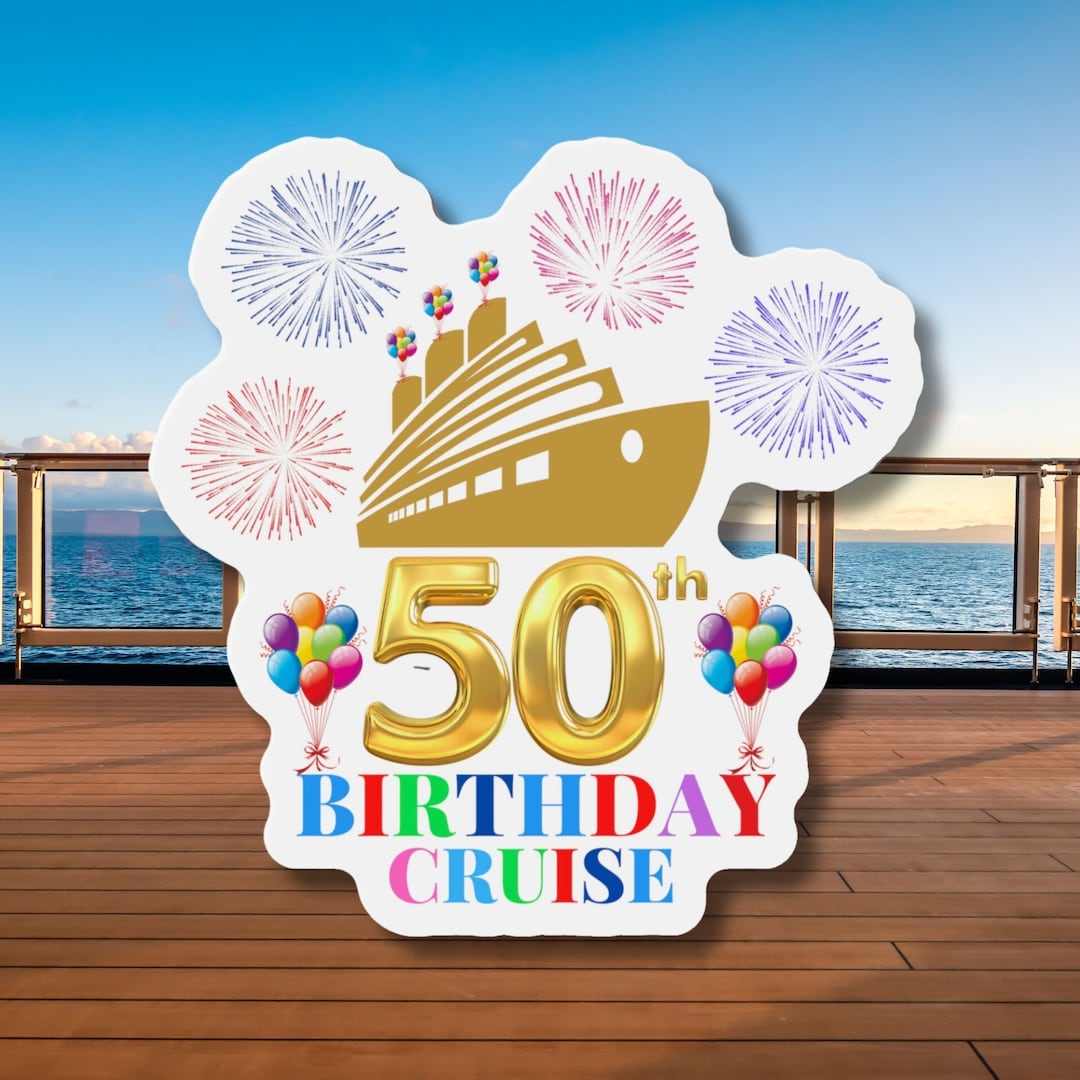 50th Birthday Cruise Door Magnet, Birthday Magnets, Cruise Magnets ...