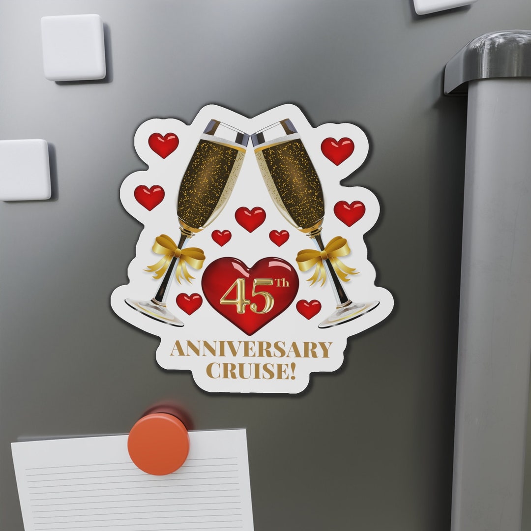 45th Anniversary Cruise Door Magnet Anniversary Magnets - Etsy