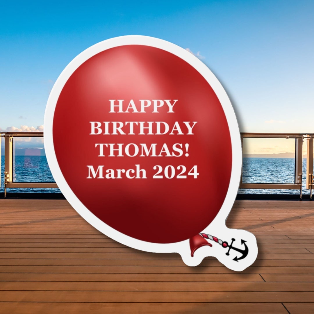 Personalized Balloon Cruise Door Magnet, Cruise Magnets, Cruise Door ...