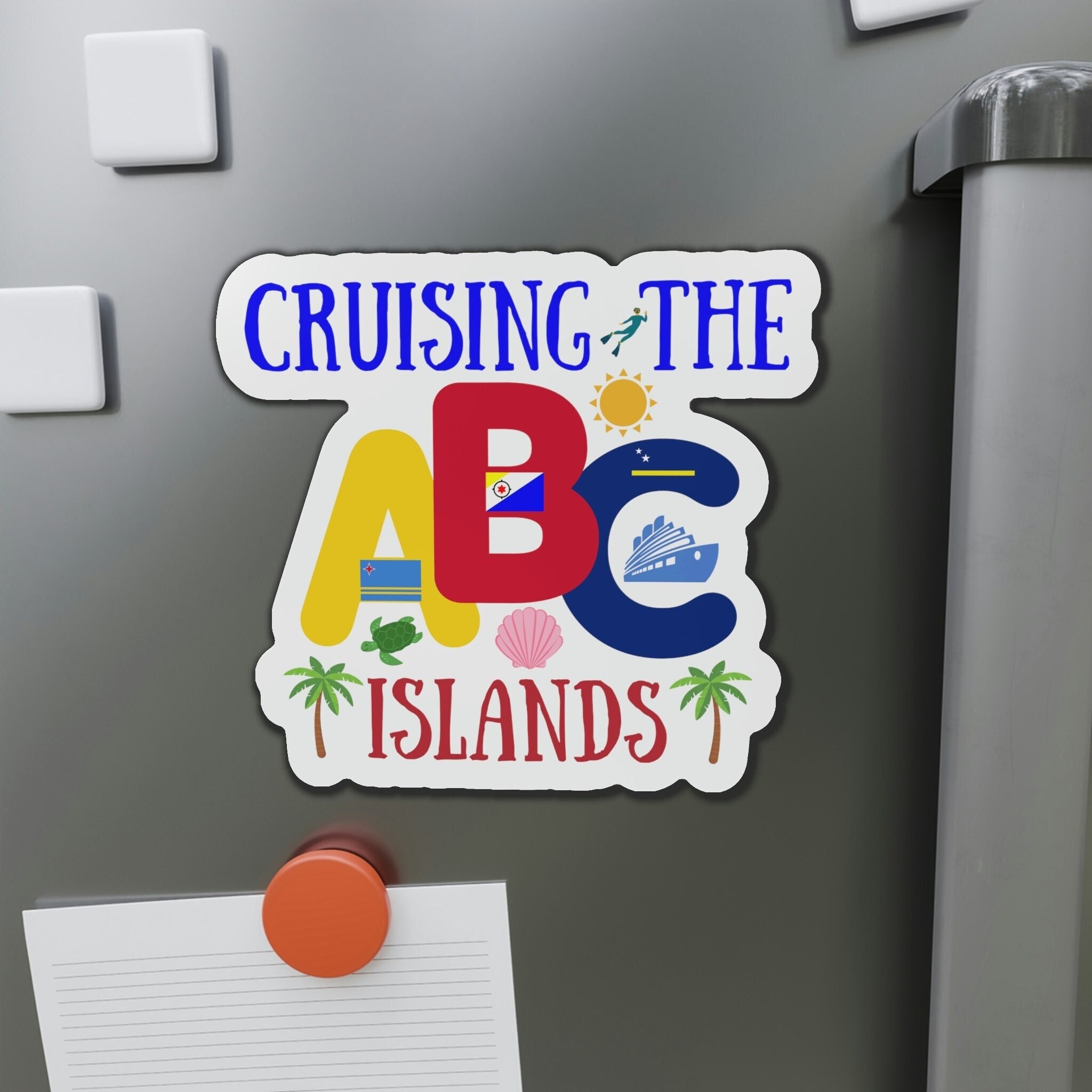 ABC Islands Cruise Door Magnet: Caribbean Crusing Vacation Decoration ...