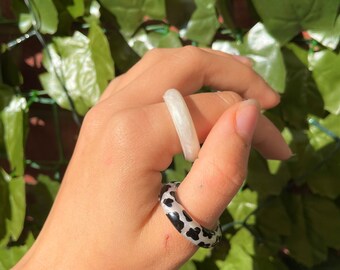 Cow Print Ring | Etsy