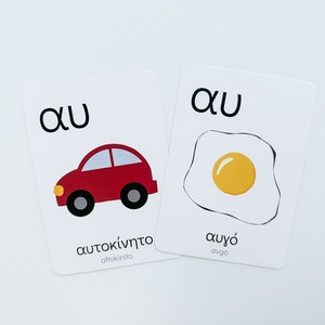 Greek Alphabet Flash Cards - Etsy Australia