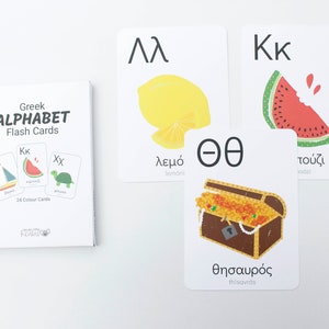 Greek Alphabet Flash Cards - Etsy Australia