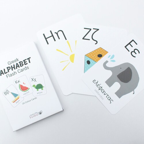 Printable Greek Alphabet Flash Cards. Includes Upper Case Only - Etsy