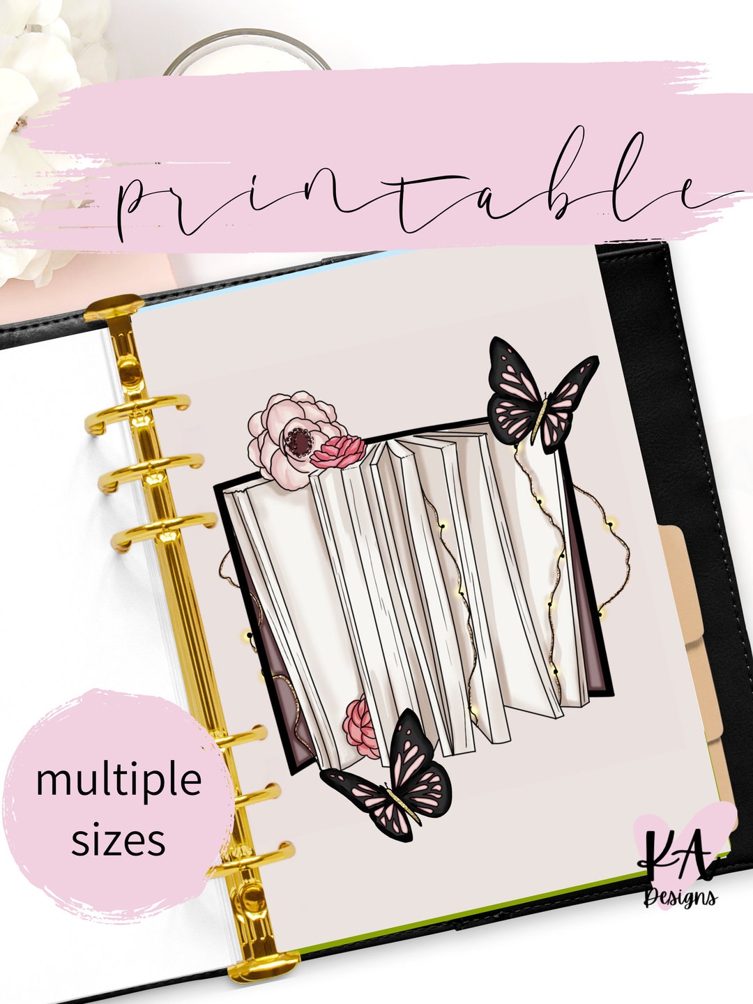 Vintage Book and Butterfly Printable, Vintage Book and Butterfly ...